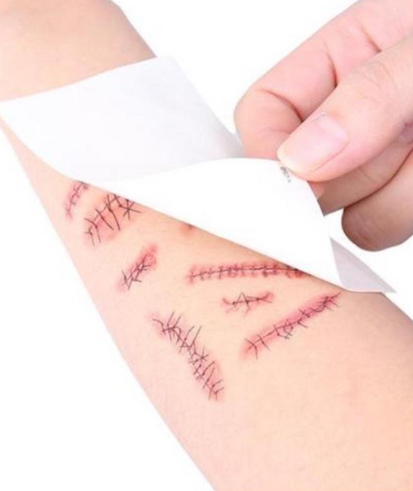 SFX Temporary tattoo - Stitch Scars Scab - pinkpotion.me
